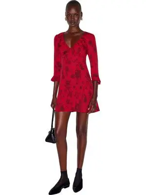 REFORMATION Lyssa Mini Dress - Red