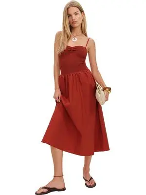 REFORMATION Nellie Knit Dress - Red