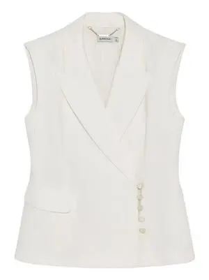 Simkhai Valarie Blazer Vest - Ivory