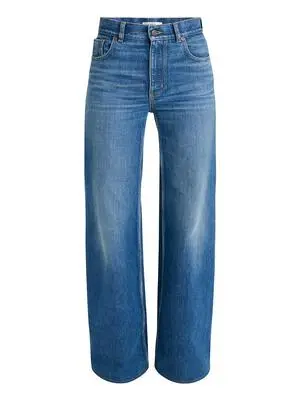 Chloé Rigid Denim Wide-leg Pants - Blue