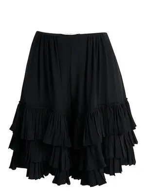 Chloé Ruffle Bermuda Shorts - Black