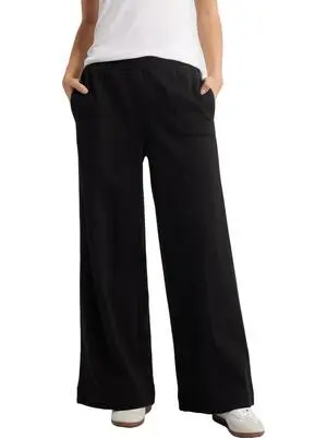 Wit & Wisdom Skyrise Pintuck Pleat Wide Leg Pants - Black