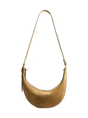 Khaite Augustina Small Suede Crossbody Bag Mud