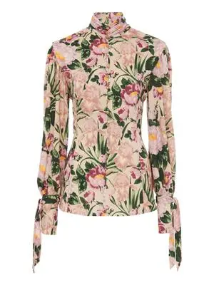 Chloé Wool-jersey Top - Floral