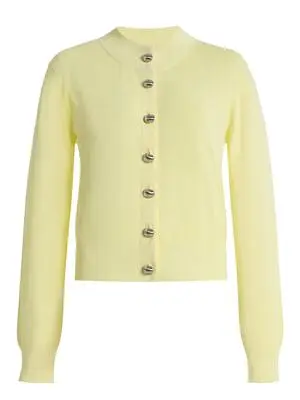 Brandon Maxwell The Aubrey Knit Cardigan - Yellow