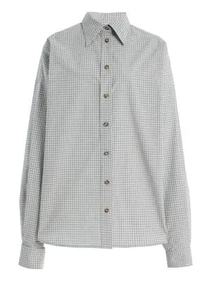 Brandon Maxwell The Harvey Cotton Boyfriend Shirt - Grey