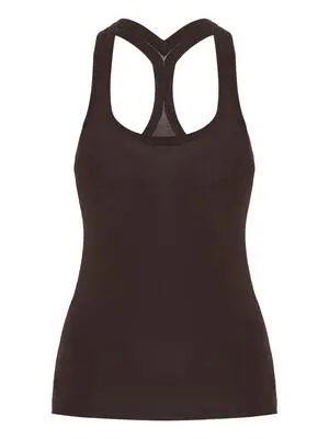 Brandon Maxwell The Raven Racerback Knit Tank Top - Brown