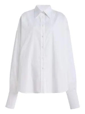 BRANDON MAXWELL The Harvey Relaxed Satin-Poplin Boyfriend Shirt