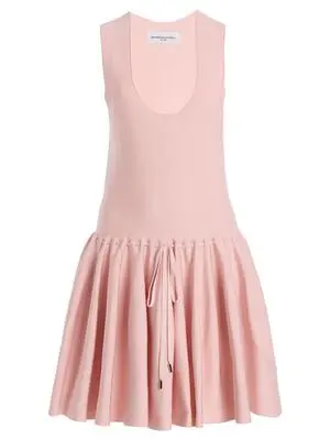 Brandon Maxwell The Cleo Knit Mini Dress - Light Pink