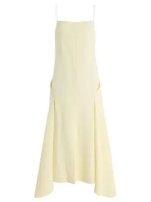 Brandon Maxwell The Darby Crepe Midi Dress - Yellow