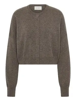 ST. AGNI Cropped Cashmere Cardigan - Grey