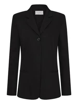 ST. AGNI Tailored Wool Blazer - Black