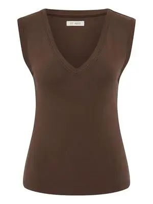 ST. AGNI Organic Cotton Tank Top - Brown