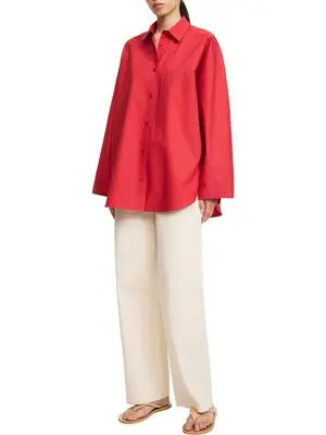 BY MALENE BIRGER Derris Cotton Shirt Red
