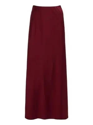 BY MALENE BIRGER Barbara Satin Maxi Slip Skirt - Burgundy