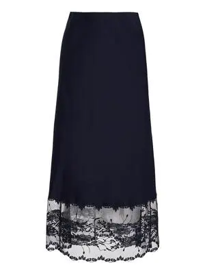 BY MALENE BIRGER Blake Lace-trimmed Maxi Skirt - Navy