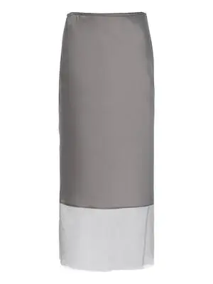 THE GARMENT Catania Silk Midi Skirt - Grey