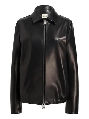 Khaite Jackson Leather Jacket - Black