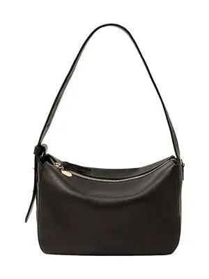 Clare V. Fleurine Leather Shoulder Bag - Black