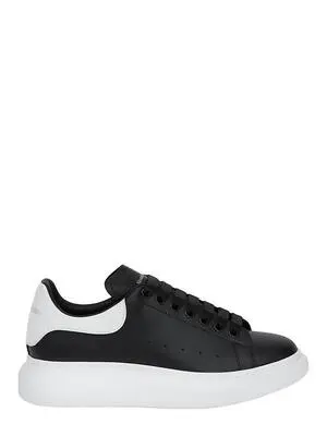 Alexander McQueen Oversized Leather Sneakers Black/white