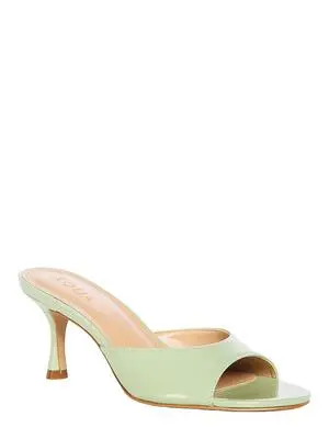 Aqua Shrn Patent Sandals Pistachio