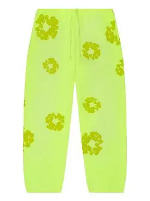 DENIM TEARS Mono Cotton Wreath Sweatpants - Neon Green