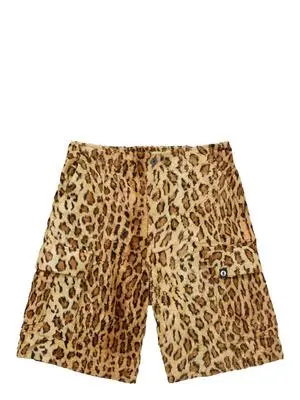 Supreme GOODENOUGH Crushed Rayon Cargo Short Leopard