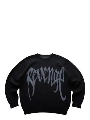 REVENGE Knit Arc Logo Sweater - Black