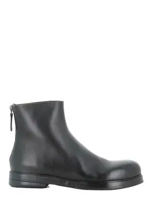 Marsèll 30mm Zucca Zeppa Leather Ankle Boots - Black