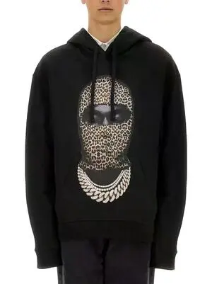 IH NOM UH NIT Leopard-print Graphic Hoodie - Black