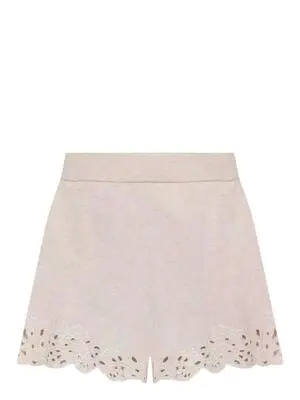 Cult Gaia Shani Lace-trimmed Shorts - Neutrals