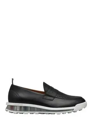 Thom Browne Leather Loafer Sneakers - Black