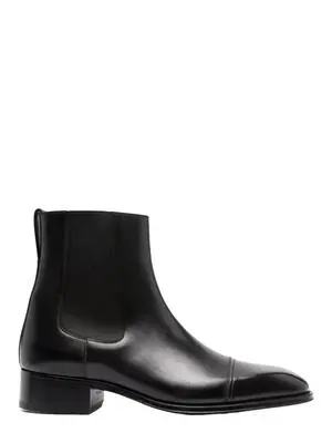 TOM FORD Hainaut Leather Chelsea Boots - Black
