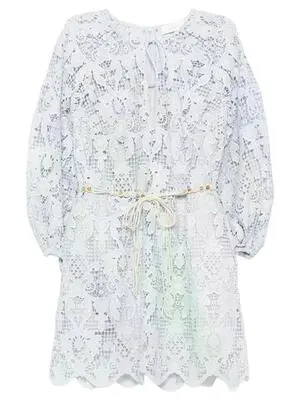 Zimmermann Coco Lace Mini Dress - Blue