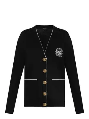 Balmain Embroidered Cardigan - Black