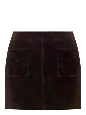 Zadig&Voltaire Mini Suede Skirt - Brown