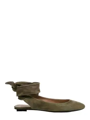 Attico Cloe Ballerina Flats - Green