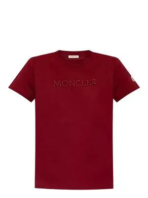 Moncler Logo-embroidered T-shirt - Red