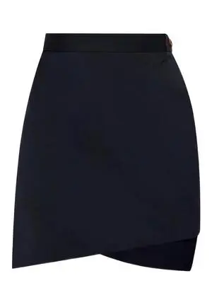 VIVIENNE WESTWOOD Virgin Wool Asymmetric Skirt - Blue
