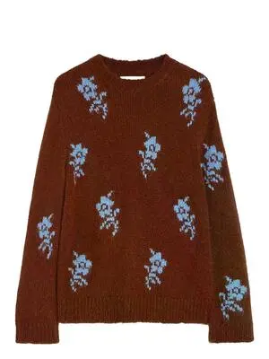 JIL SANDER Floral Sweater - Brown
