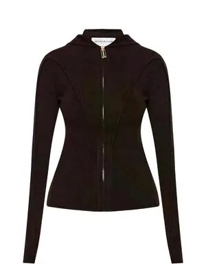 Victoria Beckham Zip-up Hoodie - Brown