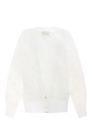Blumarine Open-knit Cardigan - White