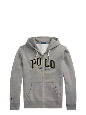 Polo Ralph Lauren Logo-patch Zip-up Hoodie - Grey