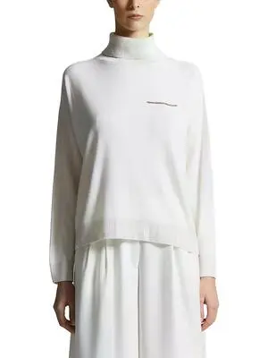Peserico Mock Neck Pullover - White