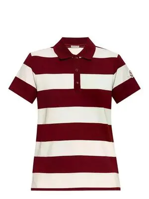 Moncler Striped Polo Shirt - Red