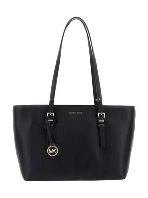 Michael Kors Textured Leather Shoulder Bag - Black