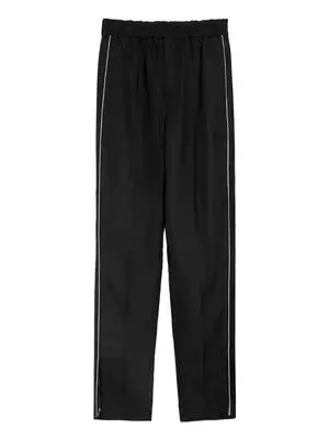 JIL SANDER Piped-trim Trousers - Black