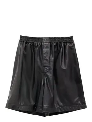 Loewe Leather Shorts - Black