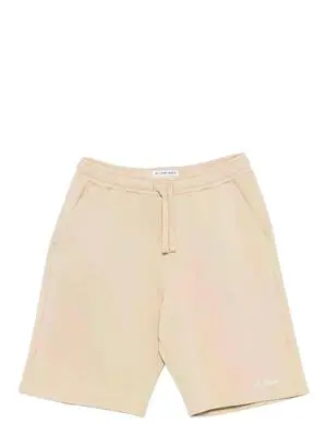 MC2 SAINT BARTH Cotton Track Shorts Neutrals