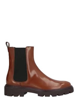 TOD'S Leather Ankle Chelsea Boots - Tan